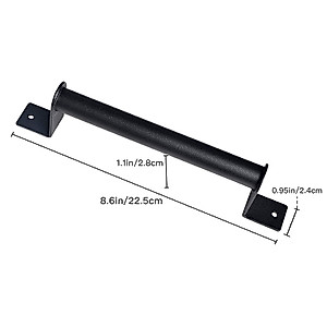 Supkiir Barn Door Handles, Supkiir Black Gate Handle Set (Pack of 2), Door Pull Handle for Sliding Barn Door Gate Cabinet Closet Drawer Garage Shed, Screws Included