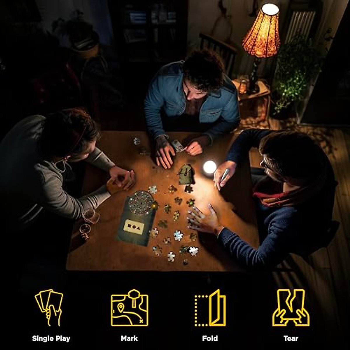 EXIT: Nightfall Manor (with Jigsaw Puzzles) | EXIT: The Game – A Kosmos Game | Family-Friendly, Jigsaw Puzzle-Based at-Home Escape Room Experience | Collaborative Game | for 1 to 4 Players, Ages 10+