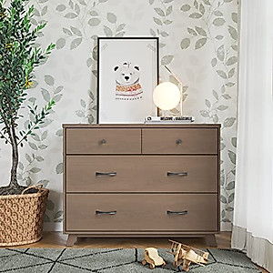 Child Craft SOHO 3 Drawer Mid-Century Modern Dresser with Changing Topper, Anti-Tip Kit, Extra-Large Storage for Baby Nursery, Kid’s Room (Dusty Heather)