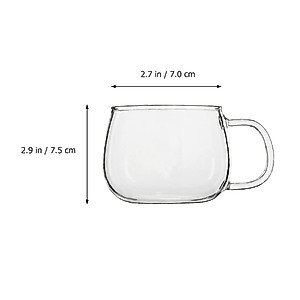 Hemoton 300 ML Glass Water Cup Milk Cup Juice Cup Drink Glasses Glass Mugs Glass Milk Mugs Tea Cup Clear Glass Coffee Mugs Coffee Cups Beverage Mug