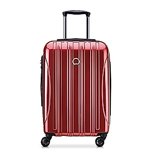 DELSEY Paris Helium Aero Hardside Expandable Luggage with Spinner Wheels, Brick Red, Carry-On 21 Inch