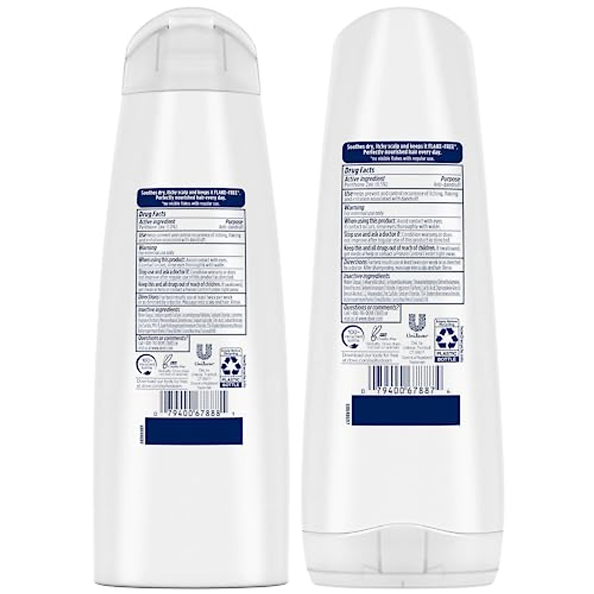 Dove Shampoo and Conditioner Set - DermaCare Scalp Dryness & Itch Relief, Pyrithione Zinc Shampoo and Conditioner, Anti-Dandruff, Anti-Frizz, Smoothing Hair Care, 12 Oz (2 Piece Set)