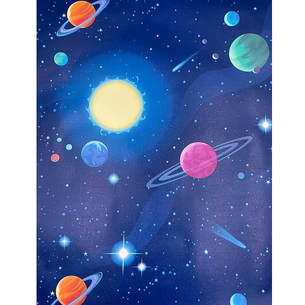 Yifasy Shelf Liner Universe Galaxy Self-Adhesive Drawer Paper Cartoon Wall Decor Kids Room Study Desk 118x17.7 Inch