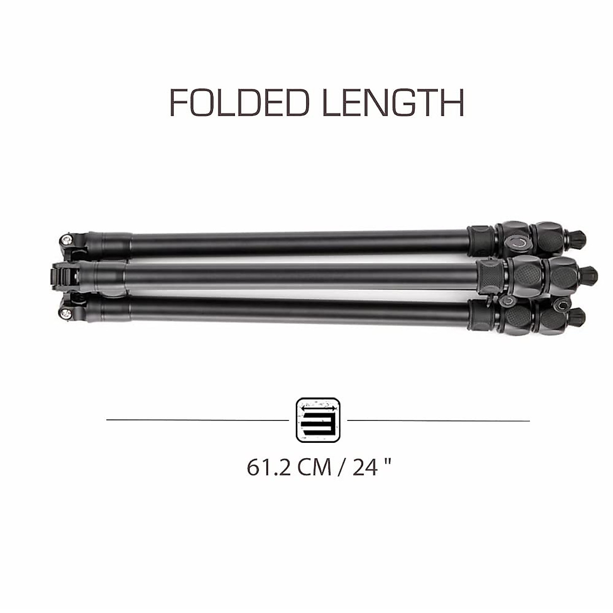 3 Legged Thing Charles 2.0 Aluminium Tripod Kit with AirHed Pro – Adjustable Camera Tripod with 3 Detachable Legs - Darkness (Matte Black) (CHARLESKITDARK2)