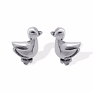 Boma Jewelry Sterling Silver Duck Stud Earrings