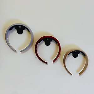 YJ PREMIUMS 8 Pc Mouse Ear Holder Hook for Ears Headband | Adhesive No Drilling Headbands Wall Mounted Storage Hanger Organizer Display Shelf Rack Magic Band Walls Hooks for Hat, Necklace (Black)