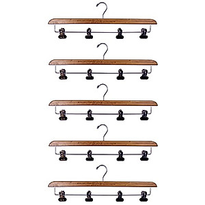 Set of 5-Super Duper Sturdy Bamboo Kilt Hangers