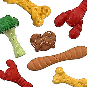 Nylabone Power Chew Broccoli Dog Chew Toy, Cute Dog Toys for Aggressive Chewers, Bacon & Cheese Flavor, Large/Giant (1 Count)