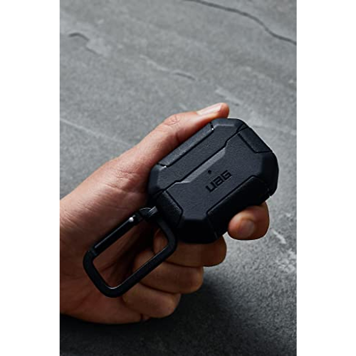 UAG Designed for AirPods Case (3rd Generation 2021) Scout Black - Premium Rugged Hard Shell Full Protective Case Cover with Detachable Keychain Carabiner by URBAN ARMOR GEAR