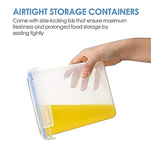 Generic Food Storage Container Set, 14 Pieces, Airtight with Lids & Labels, BPA Free Plastic for Kitchen Pantry Organization, Clear, AFF002