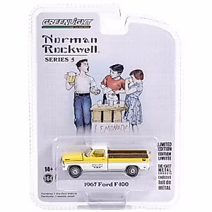 1967 F-100 Pickup Truck Yellow and White with Yellow Interior Farm to Table Fresh Picked Lemons Norman Rockwell Series 5 1/64 Diecast Model Car by Greenlight 54080C