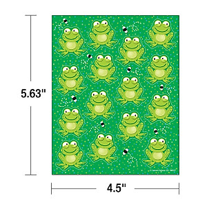 Carson Dellosa 90 Frog Stickers for Kids, 6 Sheets of Incentives for Crafts, Prizes, Scrapbooking, Water Bottle, Science, Reward Chart, and School Supplies, Classroom Must Haves
