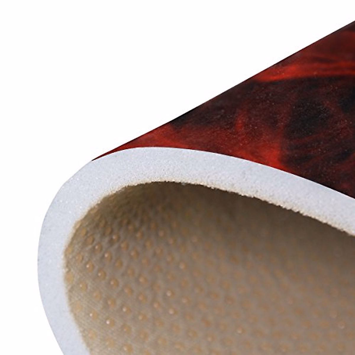 Rose in Smoke Swirl On Black Printed Large Area Rugs,Lightweight Water-Repellent Floor Carpet for Living Room Bedroom Home Deck Patio,6'8" x 4'10"