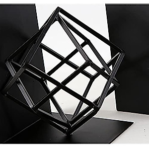 Book Ends for Shelves Desktop Geometric Bookends Bookshelf Iron Anti-Moving Bookend Student Desk Book Ends Book Racks Office File Storage Racks Office Book Stand