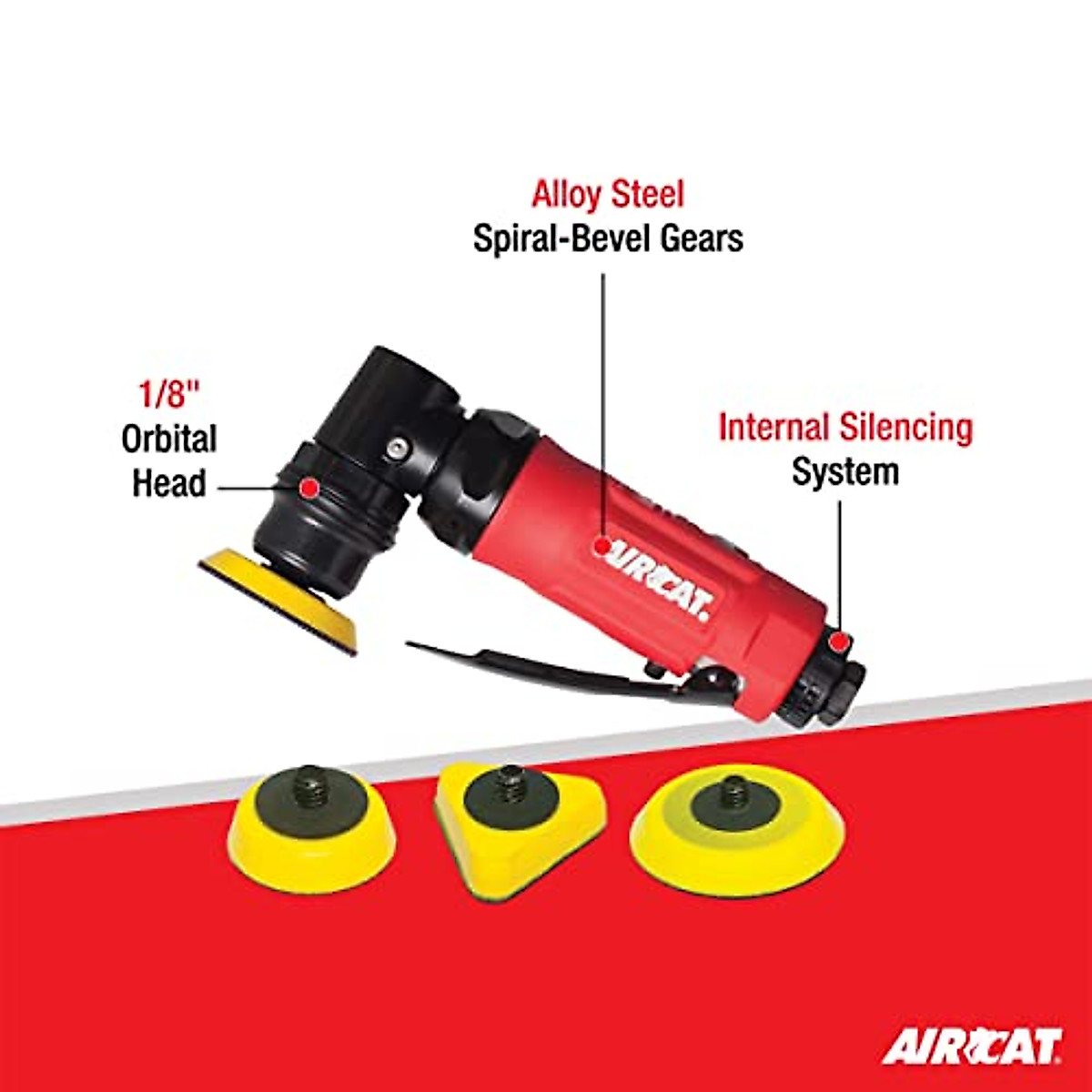AIRCAT Pneumatic Tools 6320: Spot Sander and Polisher with Internal 1/8-Inch Orbital Head 13,000 RPM