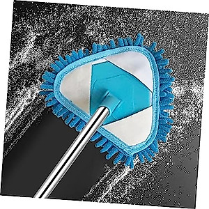 Healvian 1pc Telescopic Triangular Mop Car Wash Brush Tile Scrubber Cleaning Mop Wooden Floor Cleaner Floor Scrubbers Household Cleaner Home Telescopic Mop Household Supplies Tub