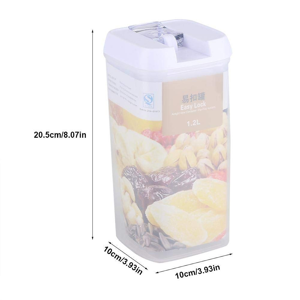 Food storage containers with lids airtight, Plastic Cereal Container Cereal Dispensers for Kitchen Organization and Storage(L)