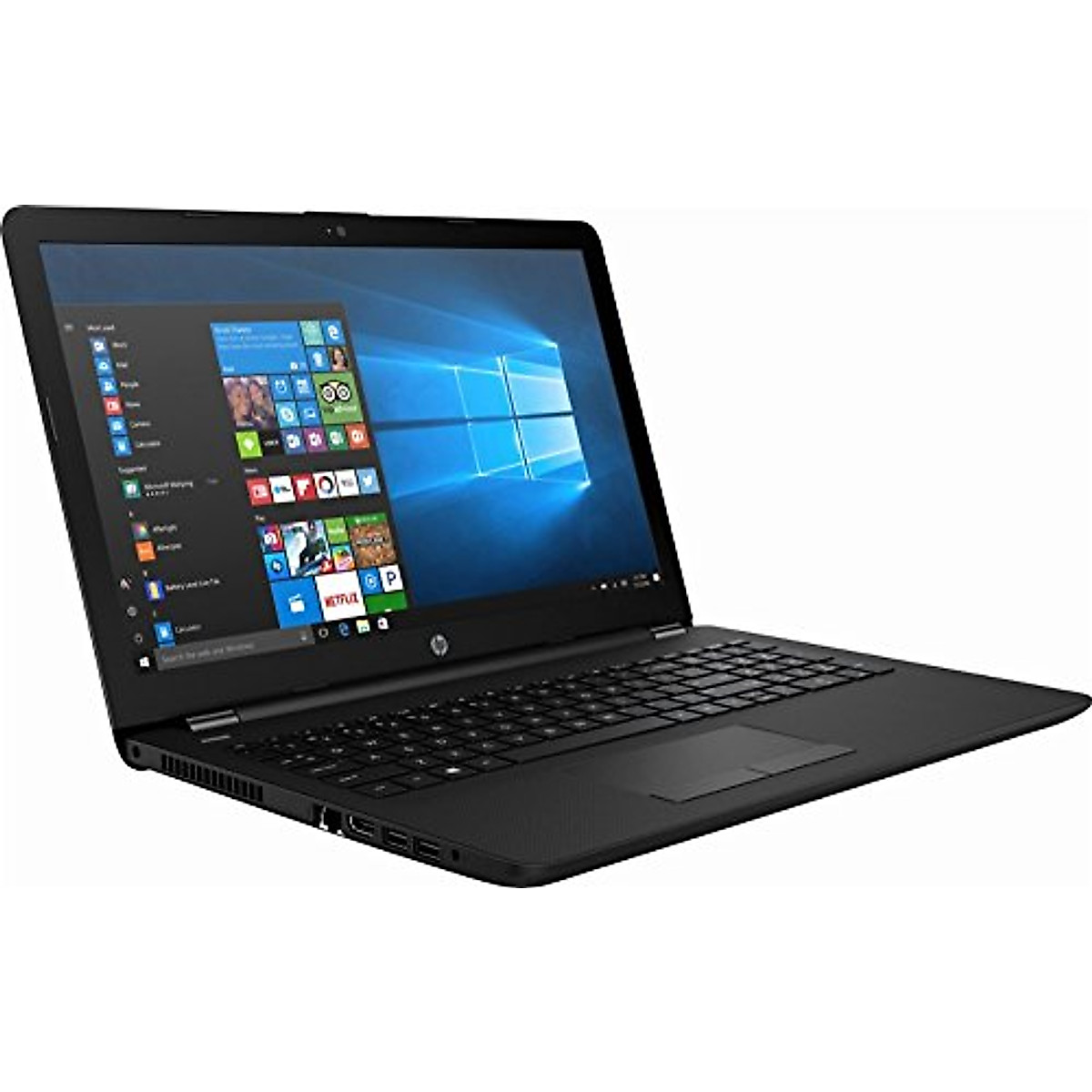 High Performance HP 15.6" Laptop PC AMD A6-7310 Quad-Core Processor 4GB RAM 500GB HDD AMD Radeon R4 Graphics DVD-RW HDMI WIFI HDMI Webcam DTS Audio Windows 10-Black