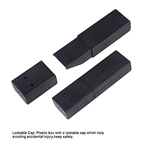 FOSHIO 30 Degree Snap Off Blades 9MM Universal Art Knife Replacement Blades, High Hardness Carbon Steel Material, Auto Vinyl Wrap Office Cutter Craft Knife Sharp Blades, Pack of 100