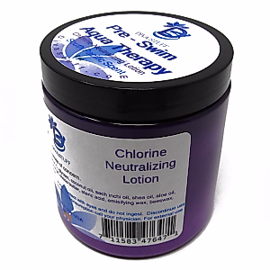 Diva Stuff Pre-Swim Aqua Therapy Chlorine Neutralizing Body Moisturizing Lotion for Swimmers, Protects Skin from Chlorine and Salt Water, 8 oz - Made in the USA, Fresh South Pacific