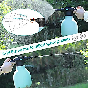 SideKing 0.4Gal/1.5L Electric Spray Bottle for Indoor/Outdoor Plants, Automatic Plant Mister Spray Bottle Rechargeable Battery Powered Sprayer with Adjustable Spout for Gardening,Fertilizing,Cleaning