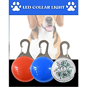 JayJos clip-on pet safety light, LED glow in the dark lights for your pet, weather resistant safety flashing lights for dogs, cats ,night walking, campers and bicycling Gifts For Pets, Keychain Light Blue