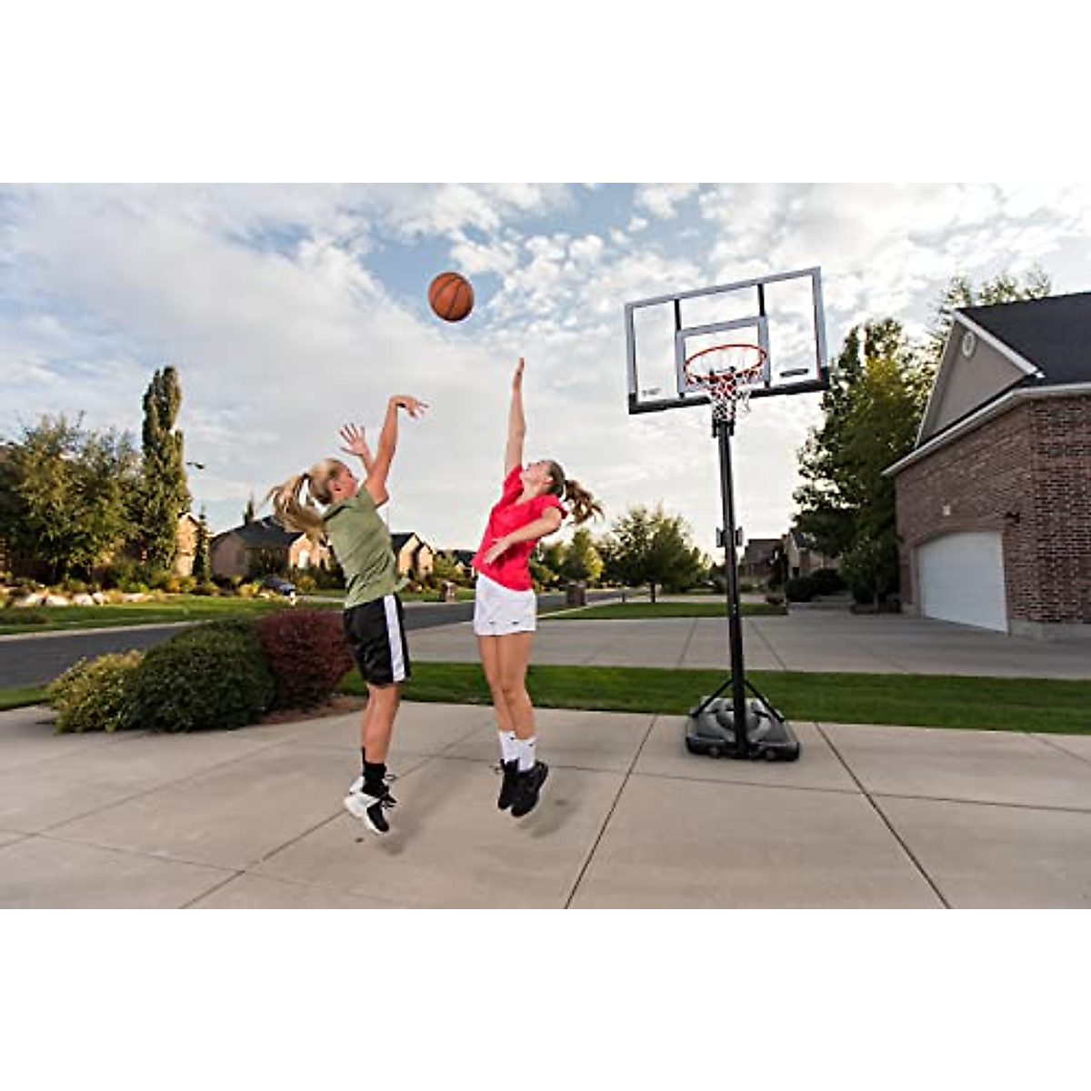 Lifetime 90061 Portable Basketball System, 52 Inch Shatterproof Backboard,Black