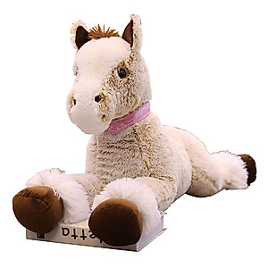sofipal Large Horse Stuffed Animal Plush Toy,Giant Pony Unicorn Plush Doll Gifts for Kids,Valentines,Christmas 35.4"