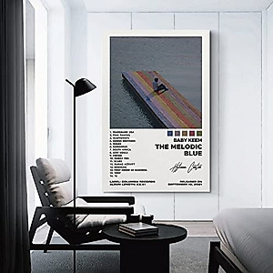 Baby Keem The Melodic Blue Album Cover Poster for Aesthetic Room Decor Merch Art Wall Print Wallpaper for Bedroom for Teen Girls Boys 12x18inch(30x45cm)