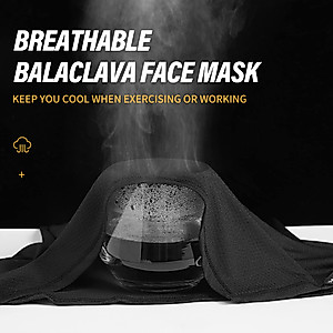 Balaclava Summer Protection Face Mask Breathable Motorcycle Hood Helmet Liners Outdoor Cycling Hiking Sports Black