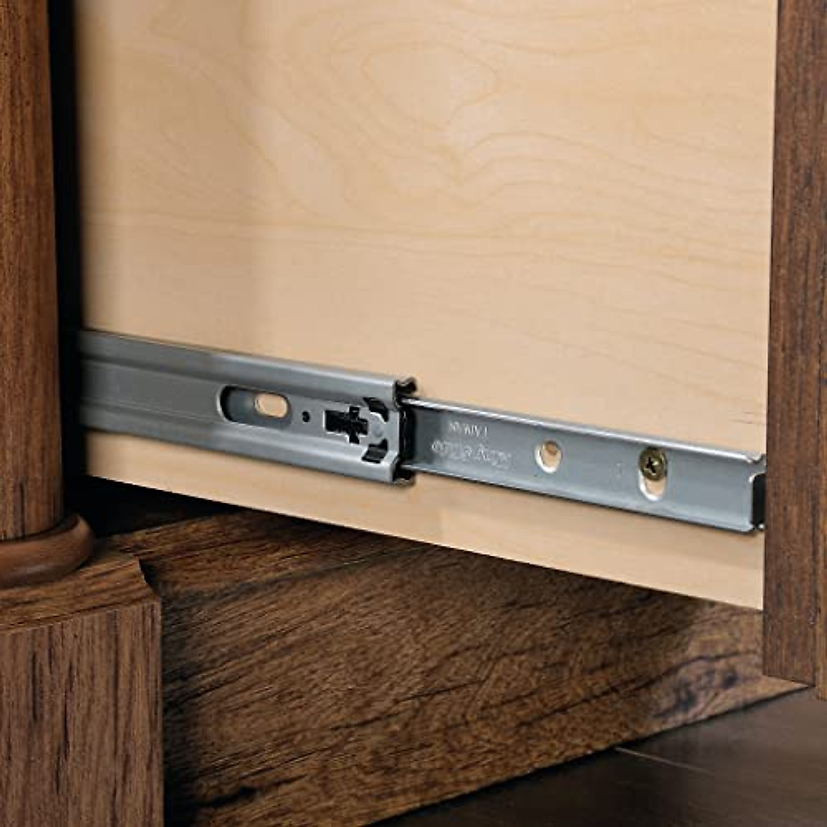 Sauder Palladia L-Shaped Desk, Vintage Oak finish