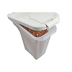 Van Ness 4-Pound Food Dispenser with Fresh-Tite Seal, White , Large (FD4), Clear