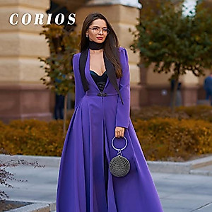 CORIOS Evening Handbag for Women Round Ball Clutch Purse Beaded Pearl Clutch Bag Rhinestones Shoulder Bag Bridal Wedding Purse Crossbody Bag for Wedding Cocktail Party Banquet Prom Black