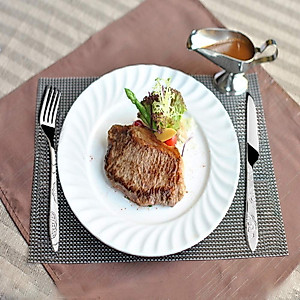 3 Pack Camping Silverware Set, CKANDAY 12 Pcs Knife Fork Spoon Chopsticks Stainless Steel with Carrying Case Rustproof Tableware Flatware for Traveling Picnic Working Hiking-Black/Blue/Light Blue