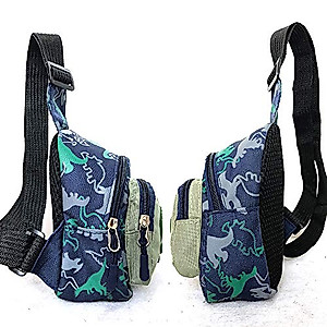 Toddler Daypack Chest Bag for Kids Waist Purses Sling Shoulder Backpack Crossbody Bag (Blue)