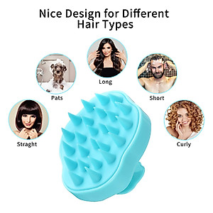 ENCO Scalp Massager,Shampoo Brush,Scalp Massager Shampoo Brush,Scalp Brush,Scalp Scrubber,Scalp Massager Hair Growth,Hair Massager,with Soft Silicone Hair Brush,Suitable for Women, Men, Pets (Green)
