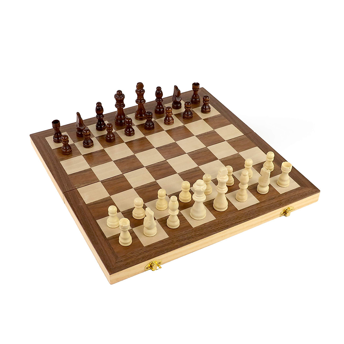 Regal Games Wooden Chess Set for Adults with Chess Board (10 x 10) & Wood Chess Pieces | Travel & Portable Table Games for Fun Family Game Night