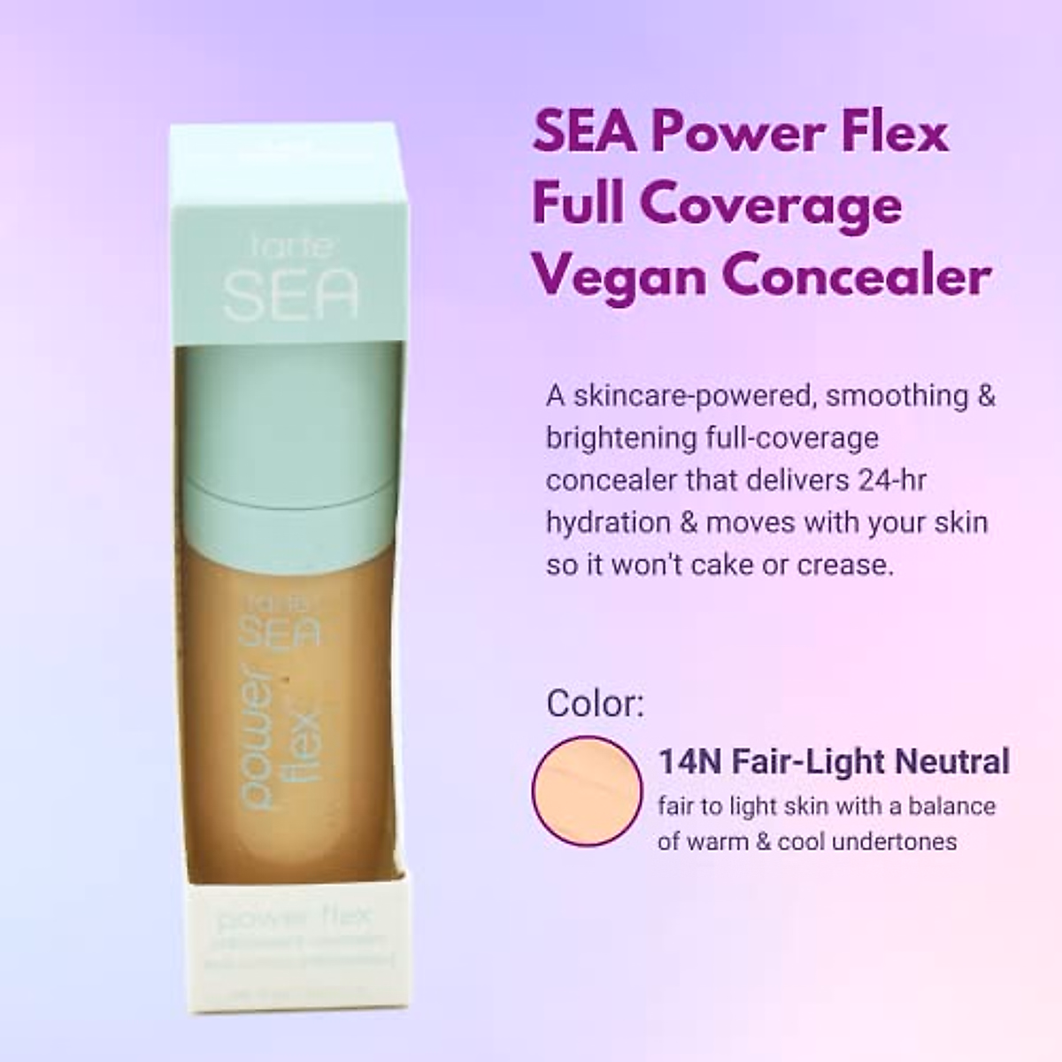 Tarte SEA Power Flex Full Coverage Vegan Concealer - 14N Fair - Light Neutral