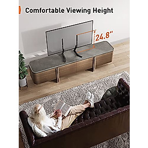 Perlegear Universal TV Stand Legs for Most 32-55 inch Flat or Curved TVs with VESA Mounting Patterns 200x100mm to 800x400mm, Table Top TV Stand Base Supports up to 88 lbs, PGTVS22