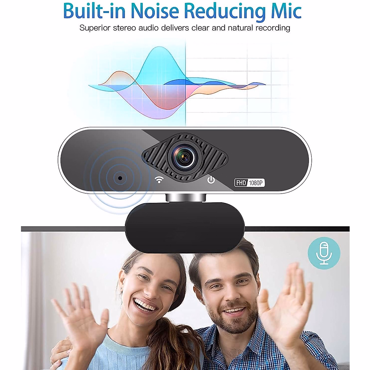 OITTIRA Webcam, 1080P Pro HD Webcam with Stereo Microphone, 110° Wide Angle, Privacy Cover, Tripod, for Conferencing, Live Streaming, Recording, Compatible with Skype/Zoom/YouTube【Upgraded Version】