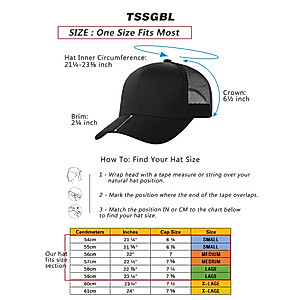 TSSGBL Snapback Men Women Trucker Hat Summer Plain Trendy Baseball Cap,Adjustable Blank Mesh Back Workout Baseball Golf Cap Kelly Green