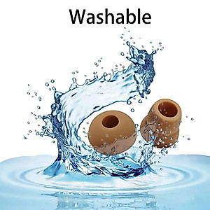 Earbud Tips Replacement Eartips Earbud Covers Headphone Earbud Tips Earbud Pads Replacement Ear Tips For Earbuds Compatible With Powerbeats 1 2 3 Wireless Beats By Dre Headphones,4 Pairs (Light Brown)