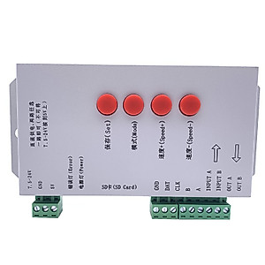 TOPXCDZ T1000S T-1000S SD Card for WS2801 WS2811 WS2812B LPD6803 led Pixel Controller RGB Full Color DC5V-24V RGB Play Video SPI, Multicolor