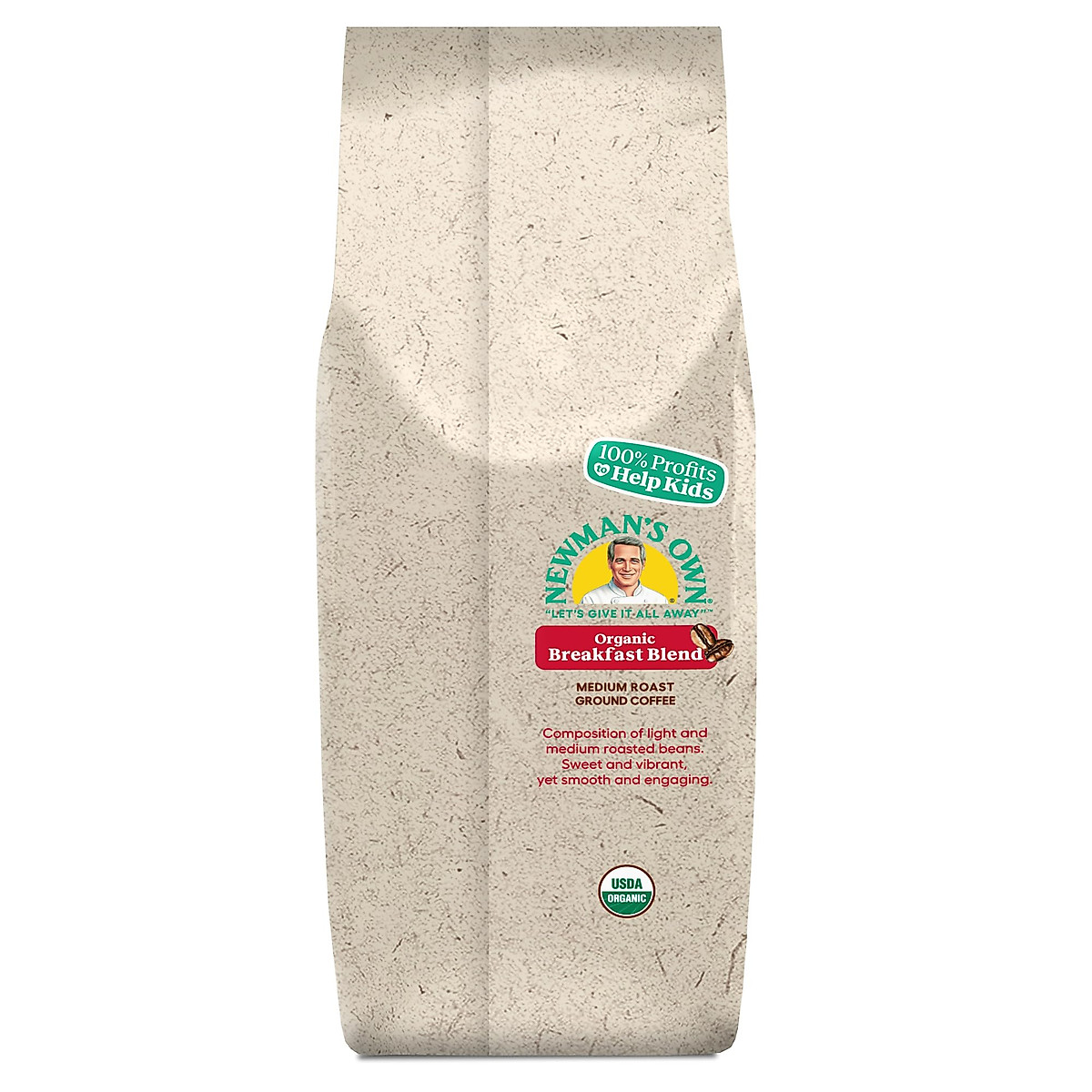 Newman's Own Organics Newman's Breakfast Blend, Ground Coffee, Medium Roast, Bagged 10oz