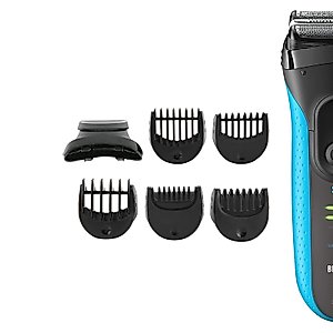Electric Shaver Trimmer Head for Braun Series 3, Electric Razor Head with 5 x Comb 1/2/3/5/7mm, Replacement Shaver Head