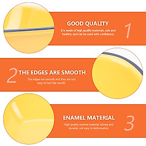 GANAZONO Home Tableware Enamelware Serving Bowl Salad Bowl: Fruit Bowl Mixing Bowl Pasta Bowls Soup Bowl Salad Bowl Cereal Bowl Basin Decorative Handmade Floral Art Bowls Enamel Soup Bowl