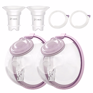 BabyShown Rumble Tuff Go Cups- Hands Free Collection Cups. Sizes 24mm Breastshield and 21mm Insert. Compatible with Medela Breast Pumps and Spectra Breast Pumps. 8 oz Storage Capacity Easy Cleaning