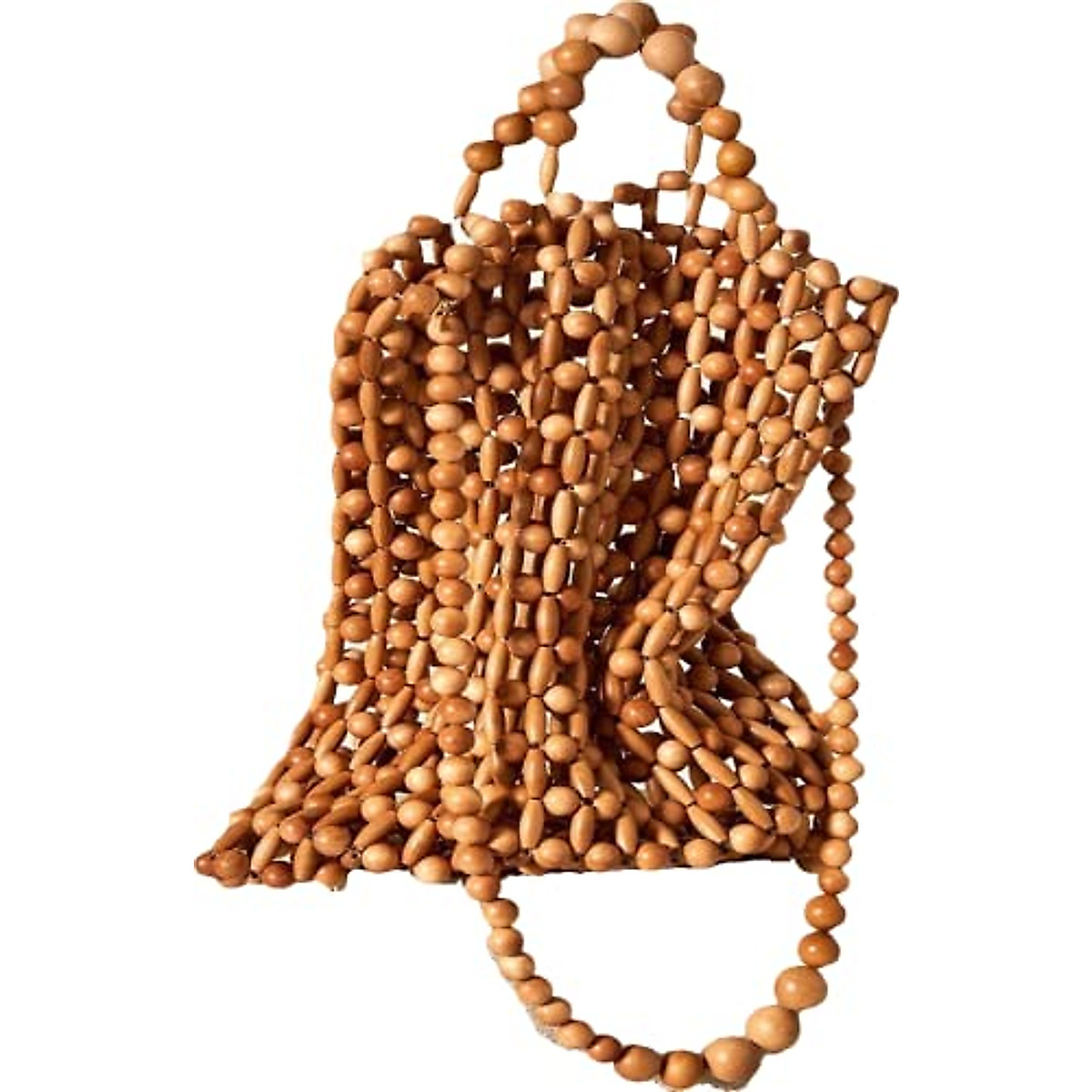 Handmade tote bags for women hand-woven bags handbag retro bamboo beach bags straw bag Acrylic rattan bag drawstring for summer