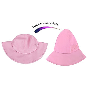 SimpliKids Pink Baby Sun Hat Kids Sun Hats with uv Protection for Girls Toddler Sun Hat Girl Sun Hat for Beach Swim Travel Pink 2-6 Years