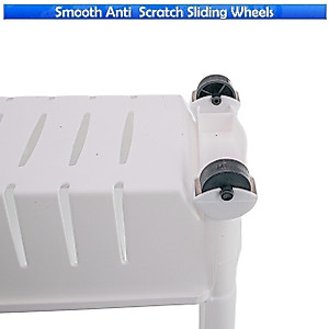 Slim Rolling Storage Cart - Narrow Slide Out Shelving Utility Cart - Mobile Storage for Laundry, Bathroom, Kitchen & Between Washer and Dryer.